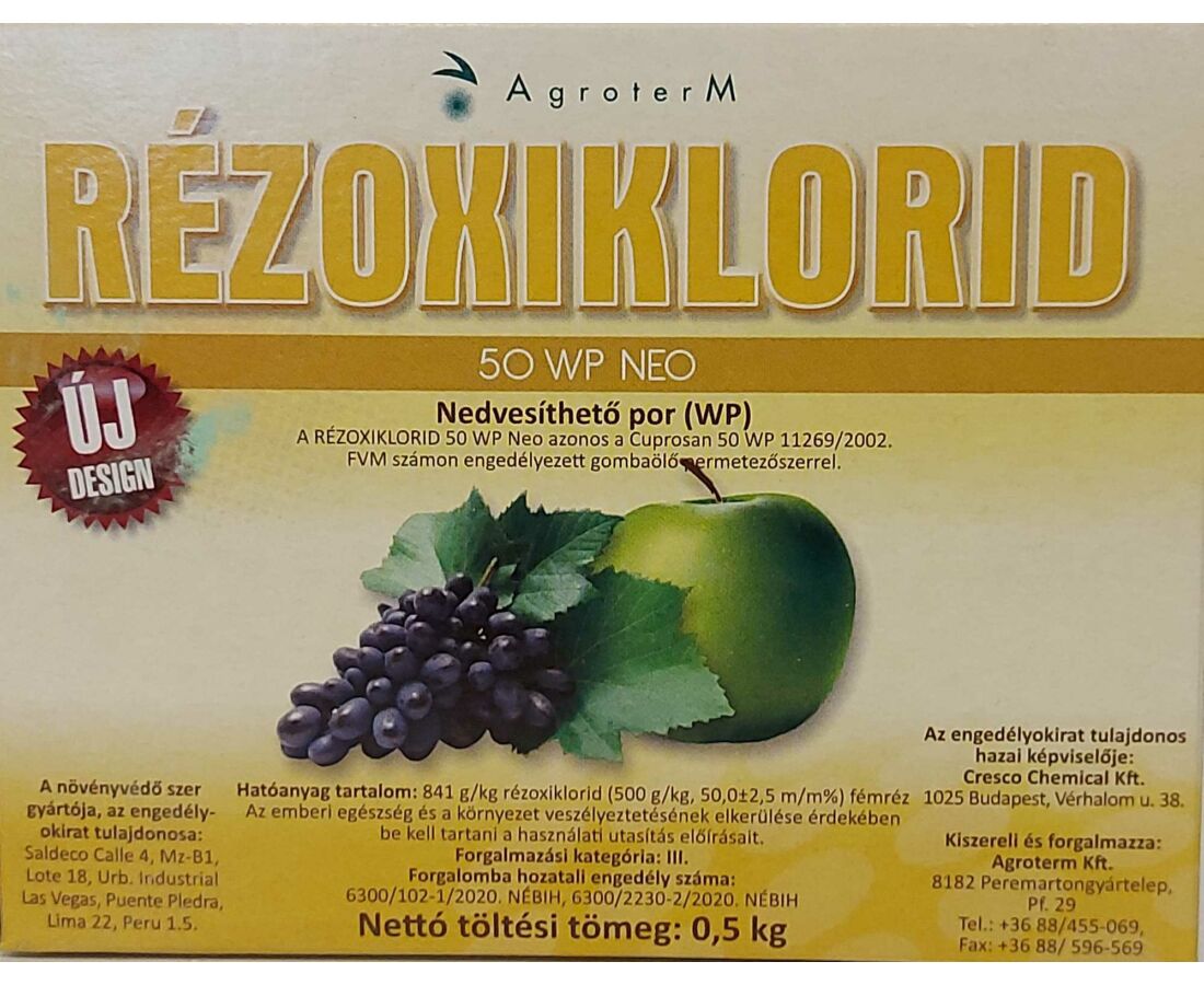 Rézoxiklorid 50 WP NEO gombaölő permetezőszer 0,5 kg