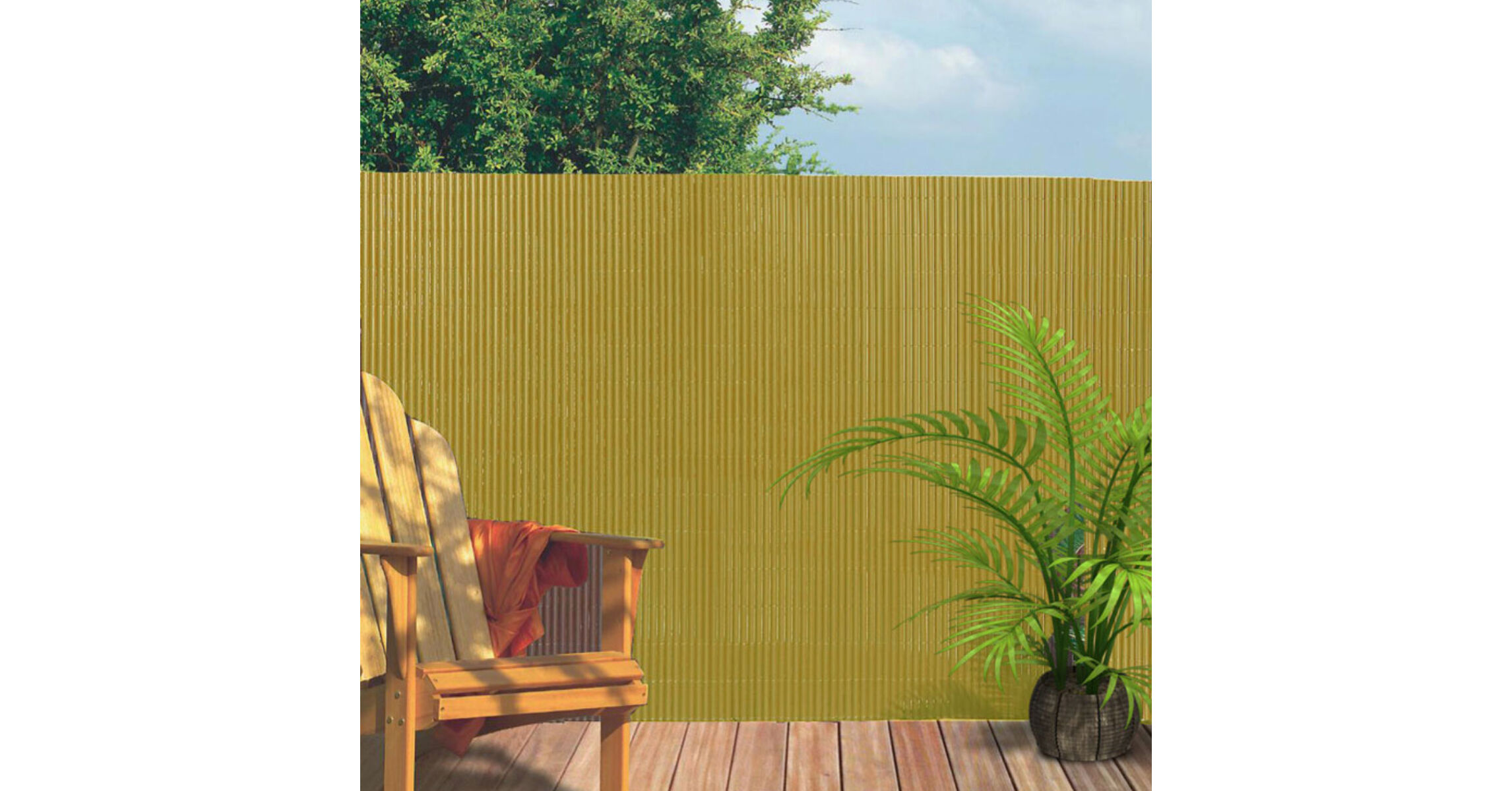 Nortene-Catral Litecane ovális profilú műanyag nád, 1,5x3m, bézs