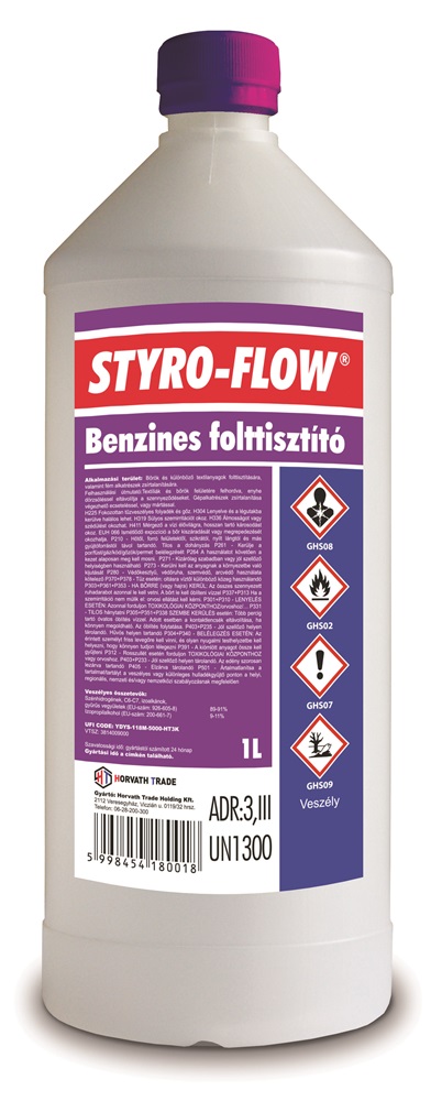 Styro Flow benzines folttisztító 1 liter - Vegyiáru, tisztítószer, ragasztó - Gazdabolt Webáruház